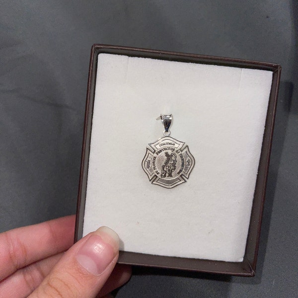 Saint Florian Necklace • Saint Florian • Saint Florian Firefighter ...