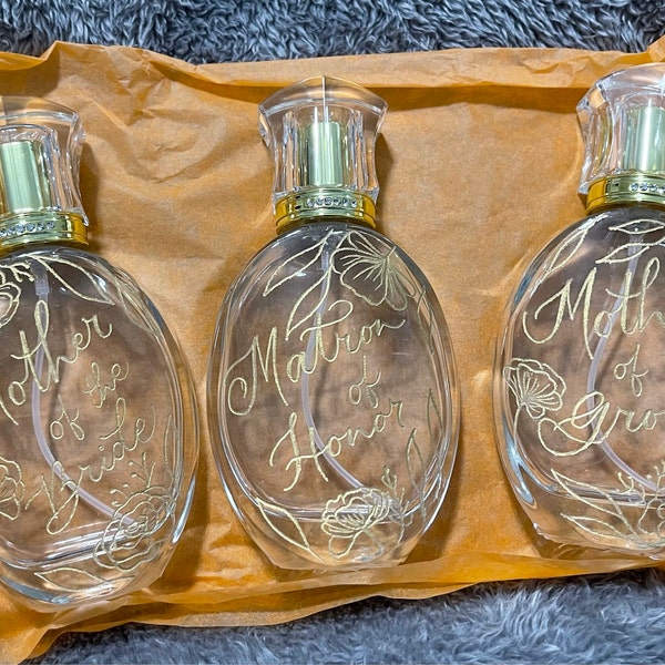 Engraved Perfume Bottle | Refillable Perfume Bottle | Mother of Bride ...