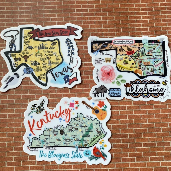 Texas State Vinyl Sticker - Etsy