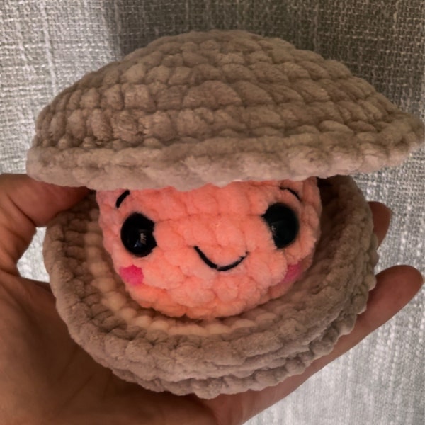 PATTERN: Low Sew Plush Cecil the Clam Pattern - Amigurumi Super Bulky ...