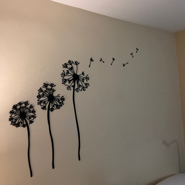 Dandelion Flower Metal Wall Decor, Dandelion Wall Art, Unique Home ...
