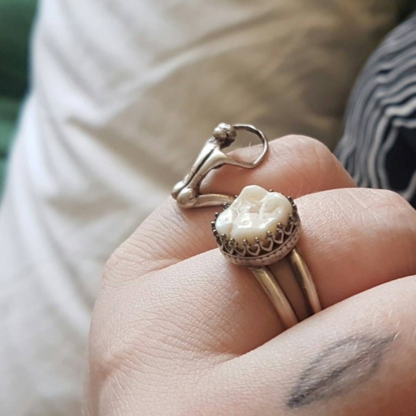 Single Tooth Ornate Ring (made in Your Size) - Etsy