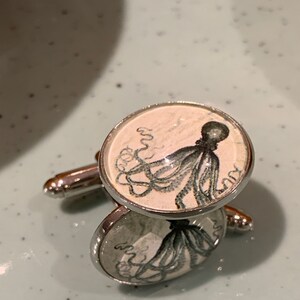 Octopus Vintage Drawing Cufflink Custom Personalized Cufflinks, Cool ...
