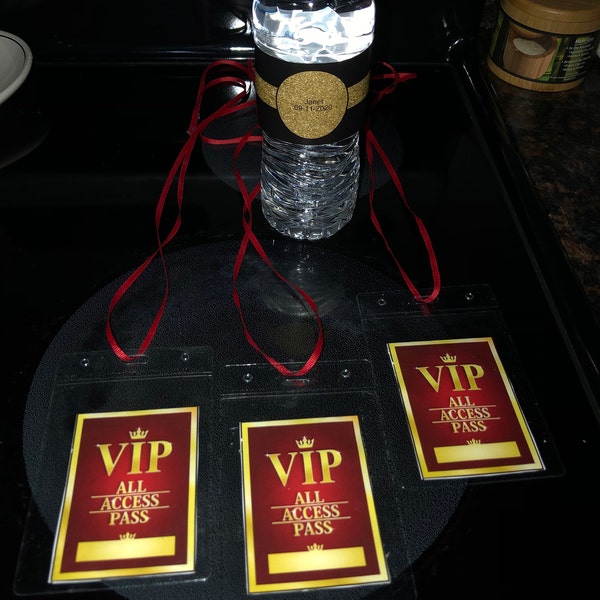 Hollywood VIP Name Tags, for Red Carpet Birthday Party Event (high ...