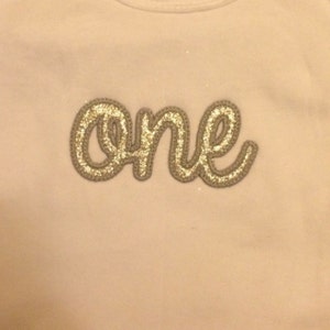 ONE Cursive Applique Font/design - Etsy
