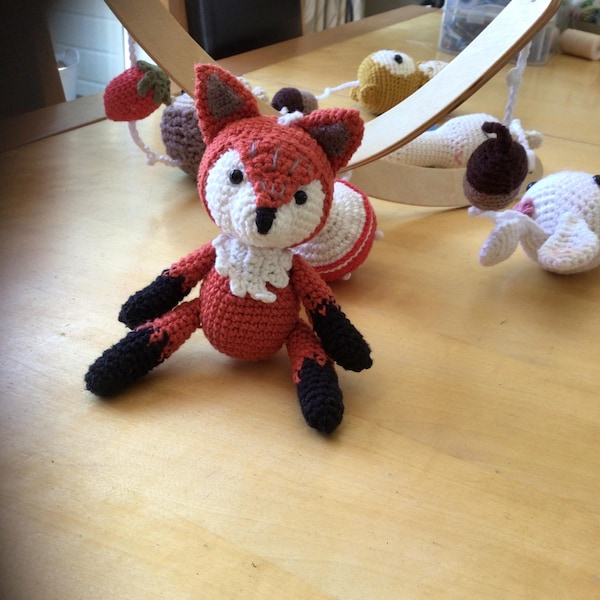 CROCHET PATTERN Lucy the Fox Crochet Amigurumi Stuffed Sitting Forest ...