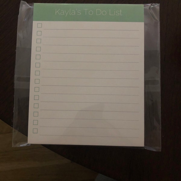 Custom Color Block Notepad | Modern Personalized Notepad | Clean and ...