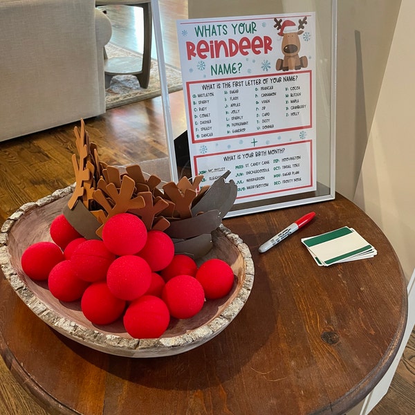 Whats Your Reindeer Name Game | Funny Christmas Printable Name Games ...