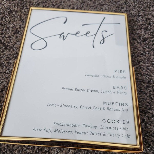 Wedding Menu Sign, Printable Wedding Menu Poster, Wedding Menu Board ...