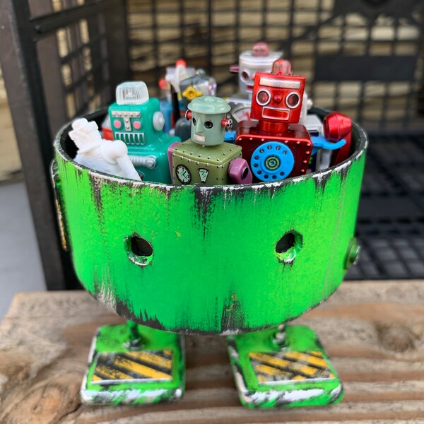 Robot. Green 318 Block Bot. Limited Edition. - Etsy