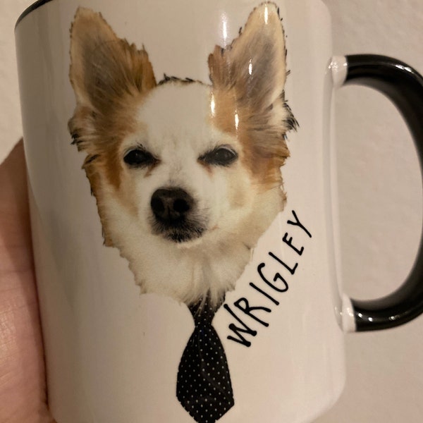 Custom Dog Mug, Custom Pet Face Mug, Custom Pet Portrait Mug, Dog Face ...