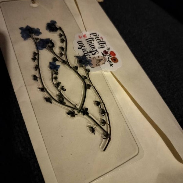 Forget-me-not Bookmark | Real Dried Flowers | Gift for Reader ...