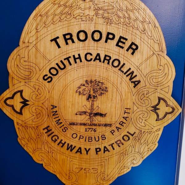 South Carolina Trooper Police Badge SVG CNC Laser - Etsy