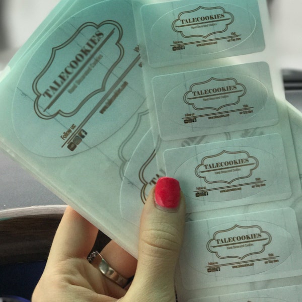 Custom Oval Stickers, Waterproof Labels, Logo Stickers - Etsy