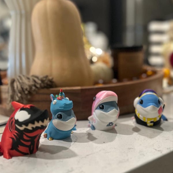 Labubu Skeleton Fidget Toy (flat Back) 3D Printed (each Sold Separately ...