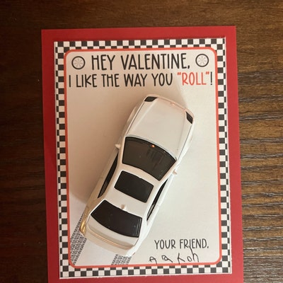 PRINTABLE Cute Car Themed Valentine Cards Set of 4 Instant Download ...