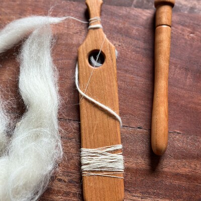 Mayan Spinner, Hand Turned and Carved From Wild Cherry, Walnut and ...