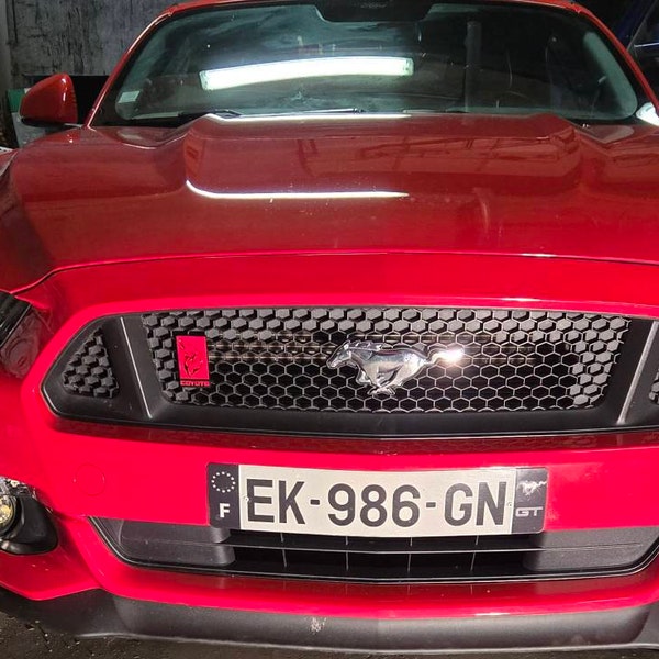 The Original - Howling Coyote Badge for 2015-2024 Ford Mustang GT - Red ...