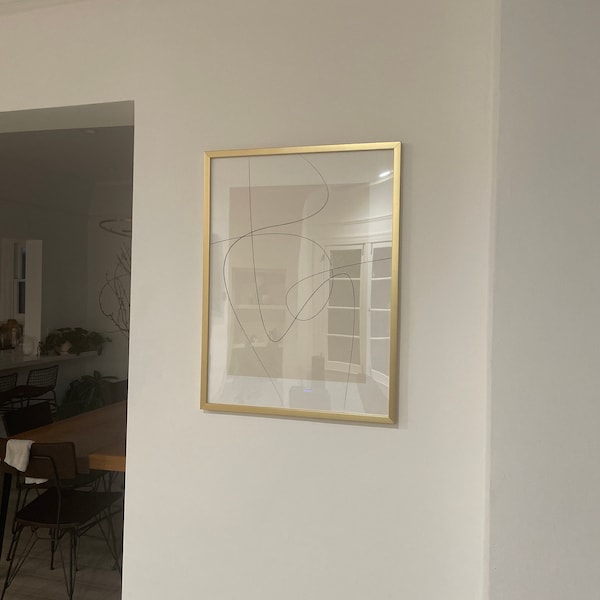 Continuous Line Art - Simple Line Art - Abstract Line Drawing Poster ...