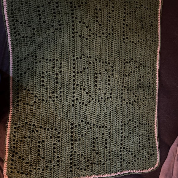 Frog Filet Crochet Blanket Instant Downloadable PDF Written Pattern ...