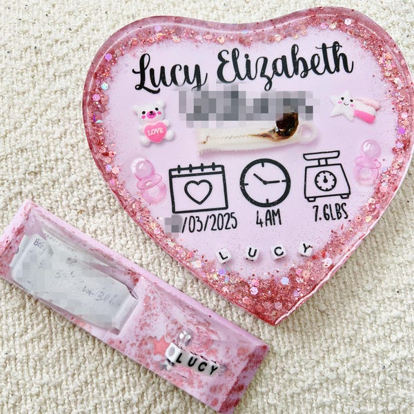 Resin Baby Keepsake, Baby Detail Frame, Umbilical Ornament, New Baby ...