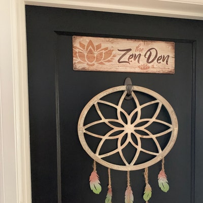 The Zen Den Lotus Metal Sign Wall Decor for Meditation, Yoga or Studio ...