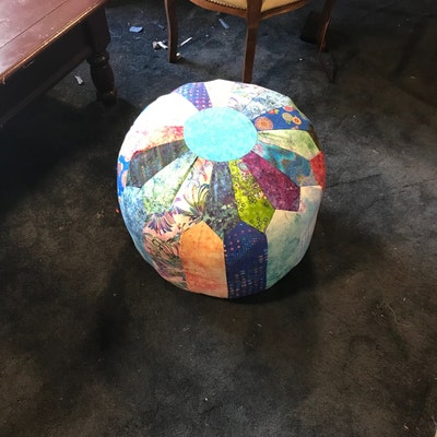 Patchwork Pouf PDF Sewing Pattern Moroccan Ottoman Pattern - Etsy