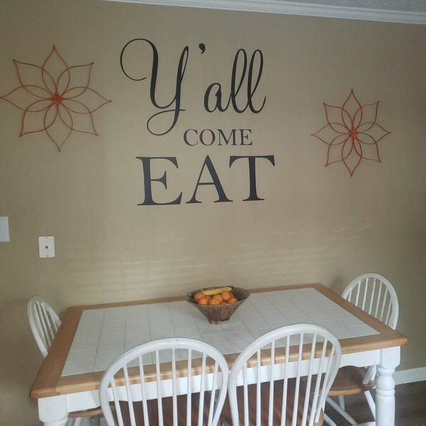 Y'all Come Eat Wall Decal Farmhouse Wall Decal Dining Room Wall Decal ...