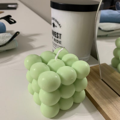 SMALL Bubble Cube Candle, Small Scented Candle, Hand Poured Cute Candle ...