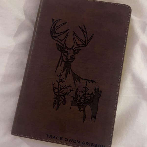 Wild Buck Leather Bible | Personalized Leather Bible | Engraved ...