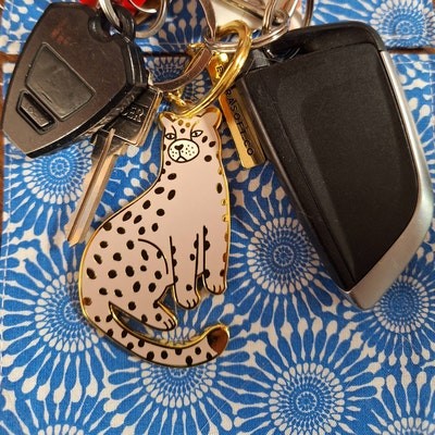 Lemon Keychain Gold Metal Keyring Spring Jewelry Statement Citrus Fruit ...