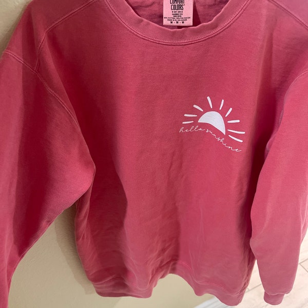 Hello Sunshine Sweatshirt, Beachy Sweatshirt,beachy Hoodie,beach ...