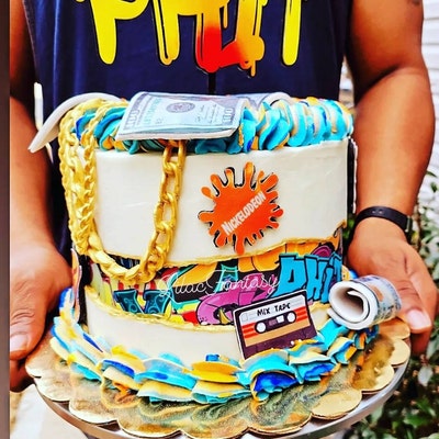 Grunge Graffiti Wall Edible Cake Topper Cupcake Topper Oreo - Etsy