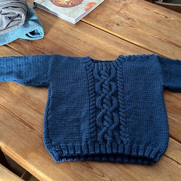 Baby Sweater KNITTING PATTERN Pdf Download Baby Round Neck Jumper 16-22 ...