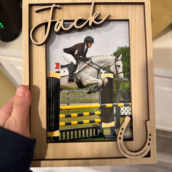 Personalized Horse Picture Frame | 4x6 or 5x7 Wood Frame - Etsy