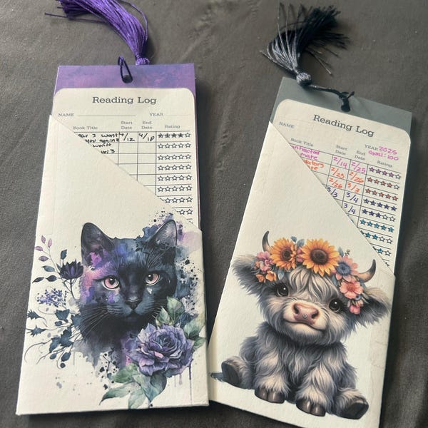 Bookmark Pouch + Reading Log & TBR Log Bookmarks || Colorful *BUNDLE ...