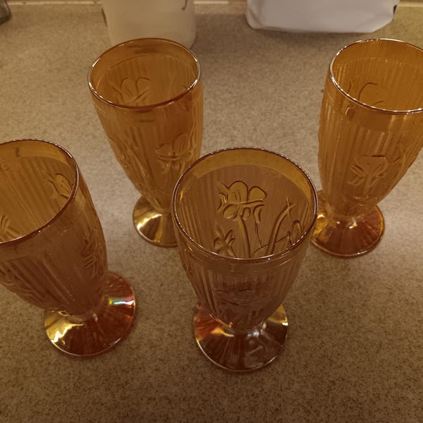 Indiana Glass Kings Crown Ruby Flashed Wine Gobltes , Indiana Glass ...