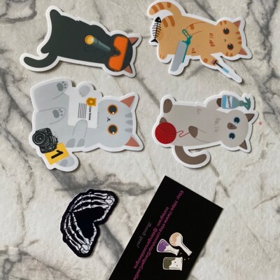 Crime Scene Kitties, Forensics Cat Stickers, Crime Scene Technician ...