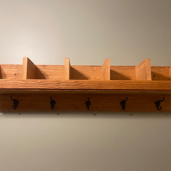Coat Rack With Storage, Cubby Shelf, Entryway Coat Rack With Cubbies ...