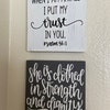 Mini Bible Verse Sign, Scripture Sign, Religious Sign, Shelf Sitter ...