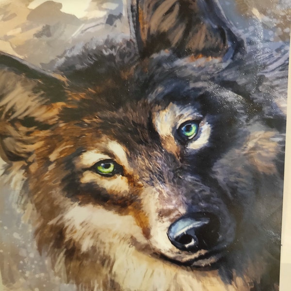 WOLF Wall Art Print Poster - Wall Decor - Wolf Painting Portrait ...