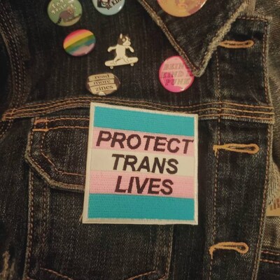 Protect Trans Lives Embroidered Patch / Vegan Adhesive / LGBT Queer ...