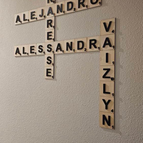 3D Scrabble Tiles for Wall Art | Large Scrabble Letters | Custom Wall ...
