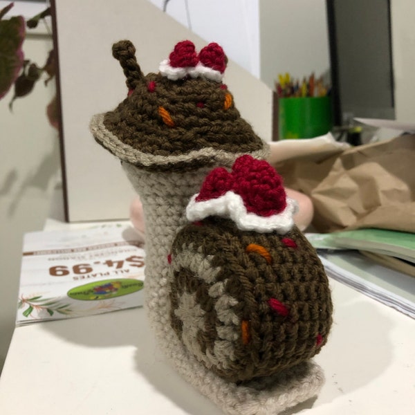 Cake Snail Crochet Pattern PDF, Amigurumi Food Animal, Cute Snail Plush ...