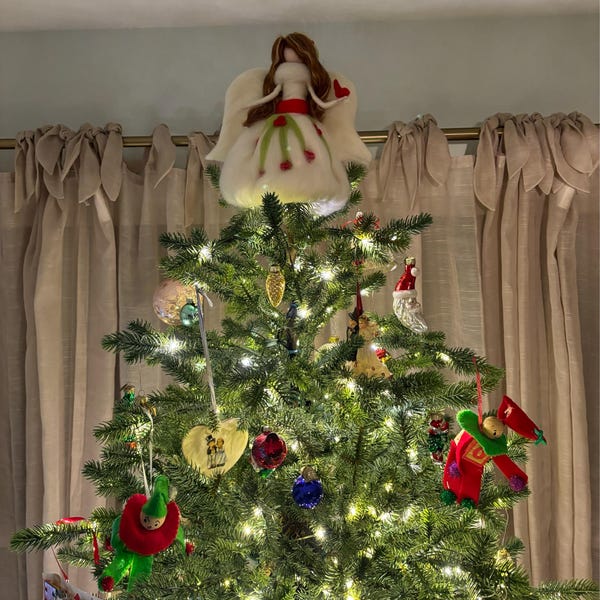 Brigid Goddess , Pagan Tree Topper, Imbolc Wool Figurine. - Etsy