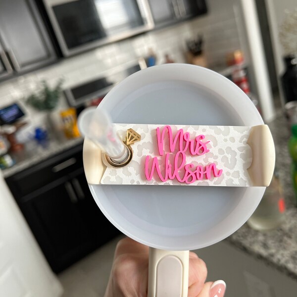 Mrs Name Plate Bride, 30oz/40oz Personalized Tumbler Name Tag, Name ...