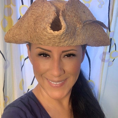 Tricorn Natural Straw,tricorne Hat,tricorne Hat,pirate Hat,period Hat ...