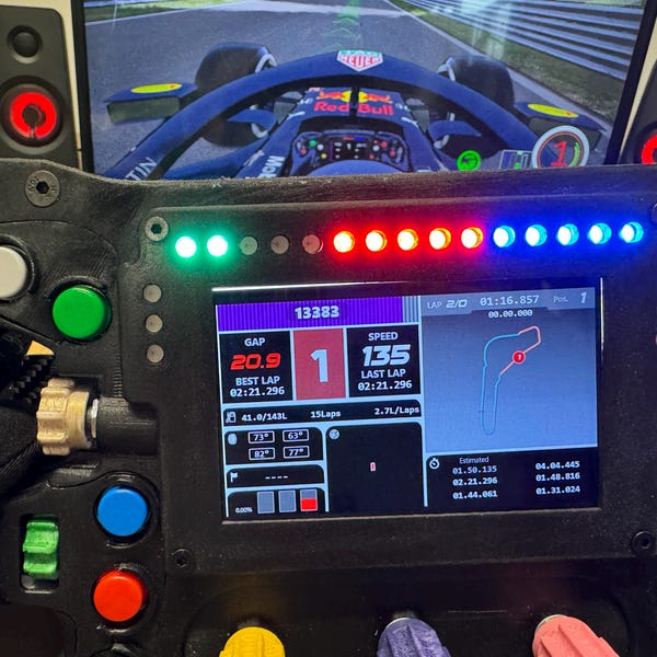 Red Bull F1 Steering Wheel 3D Model: Sim Racing STL File - Etsy