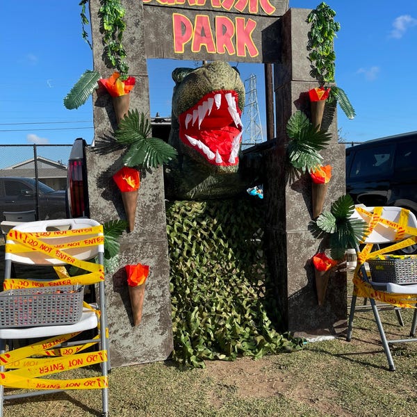 2 X 3ft Large Printable Jurassic Park Gate Entrance Letter/banner ...