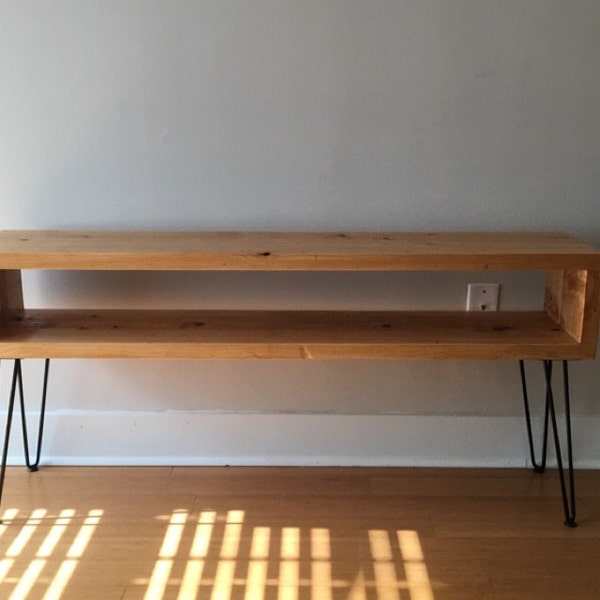 Media Console TV Table With Mid Century Hairpin Legs - Etsy